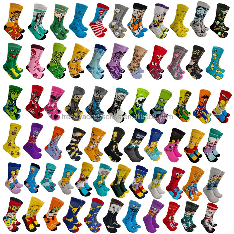 Superhero Anime Winter Socks New Cartoon Hot Sale Novelty Marvel Comic ...
