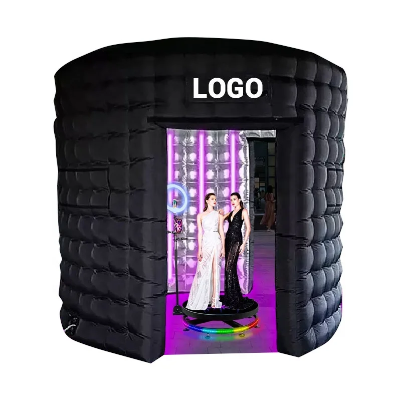 3 Doors Inflatable Led photo booth tent 10x10 Customized pop up ...