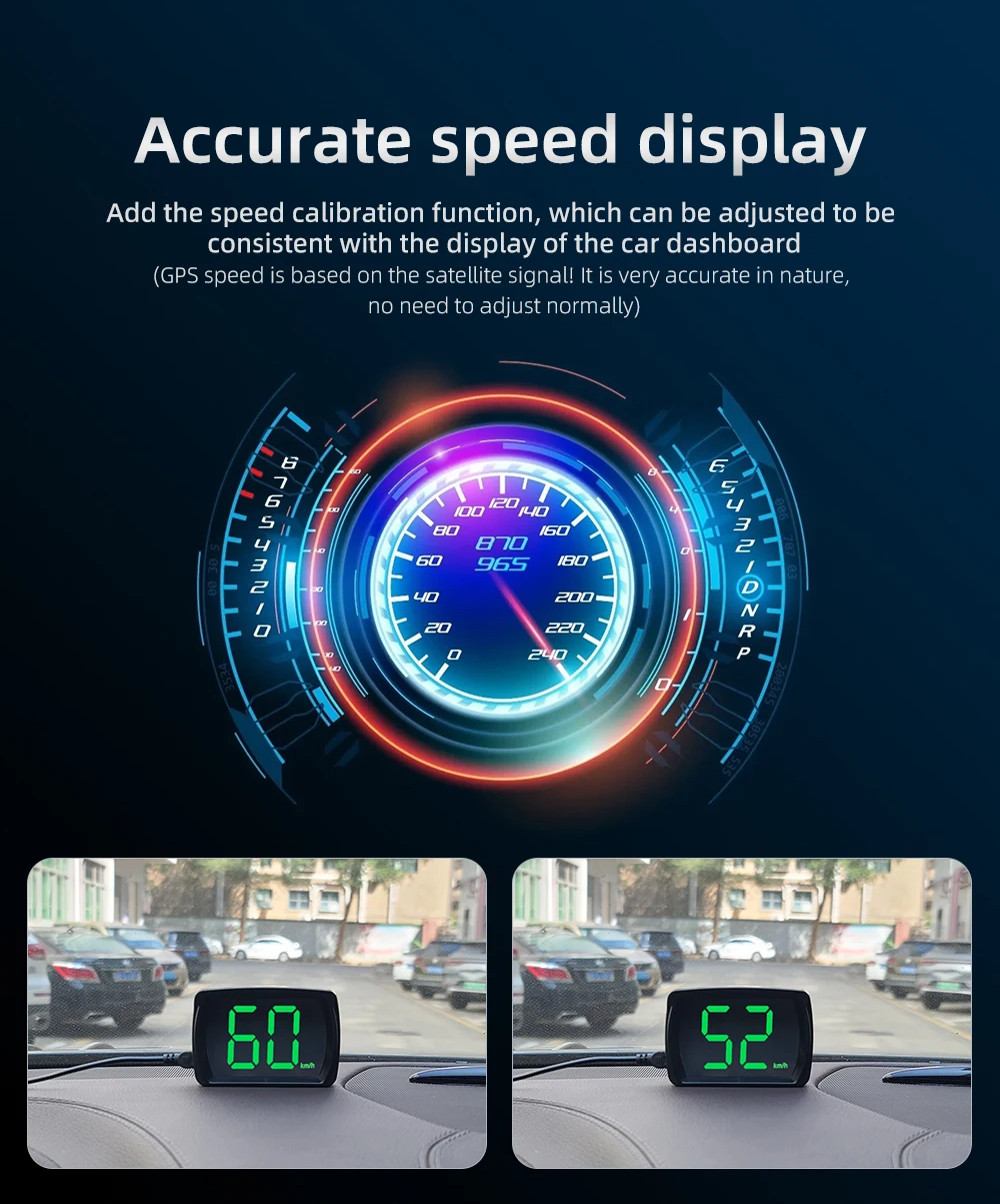 Factory Direct Y03 Universal Head up Display HUD Speedometer Car GPS ...