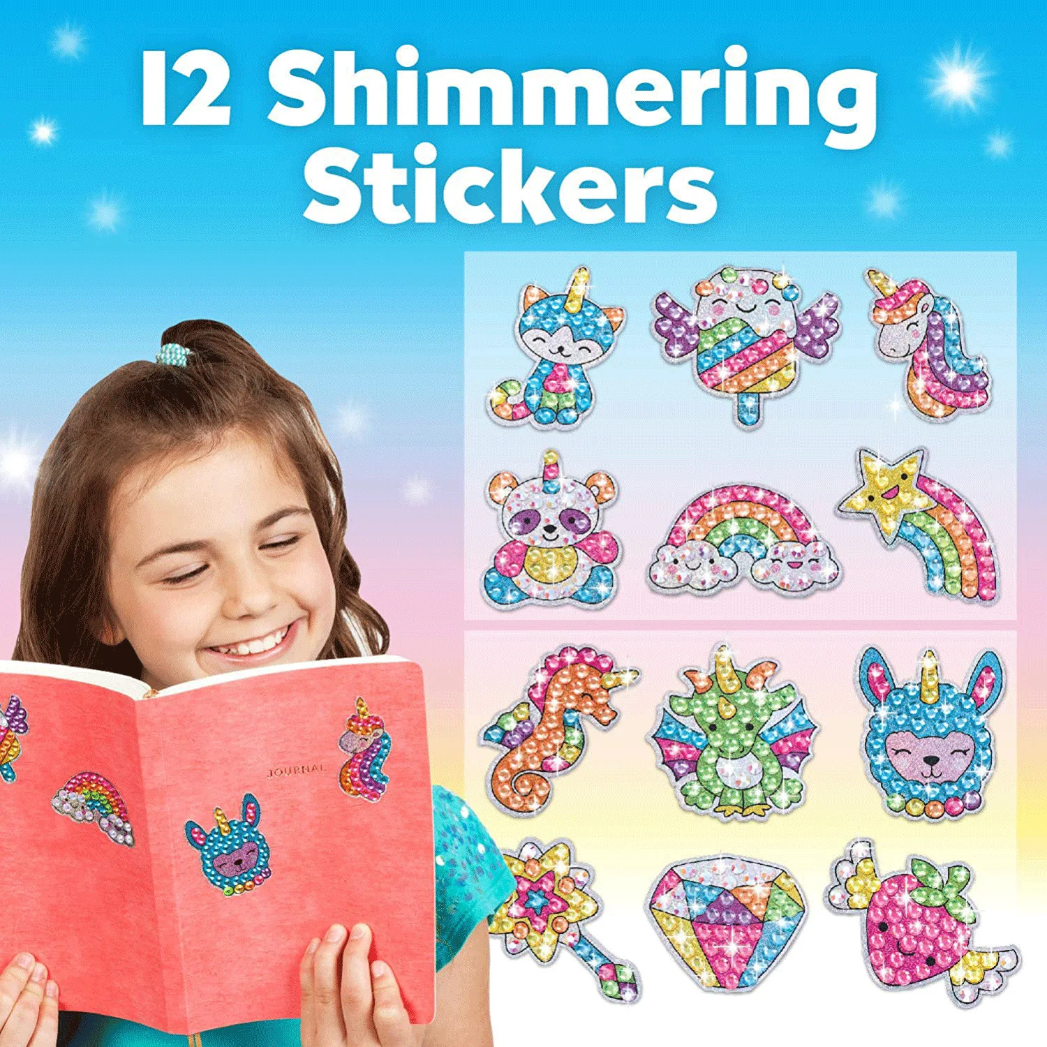 Hot Sale Kids Diamond Painting Pvc Laser Stickers Diy Cartoon Children ...
