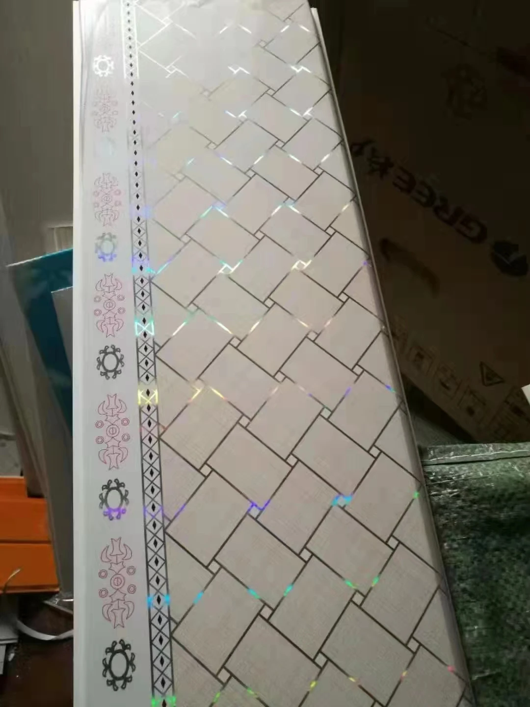 Hot Stamping Plastic Ceiling Tiles Lamina Pvc Para Cielo Razo Pvc Flat ...