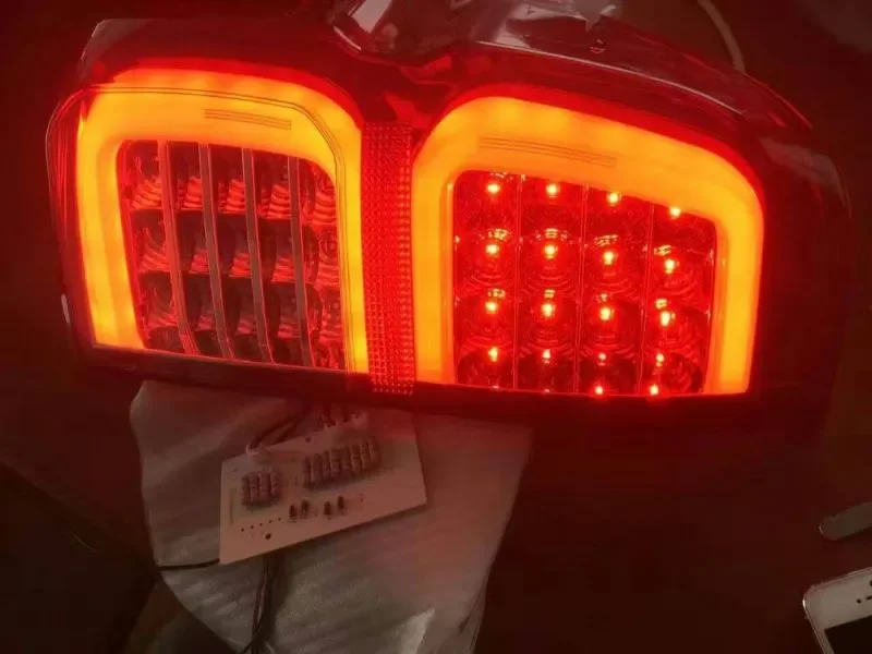 OEM LED Tail Lights for Hilux Revo 2015 Onwards Black Rear Lights with ...