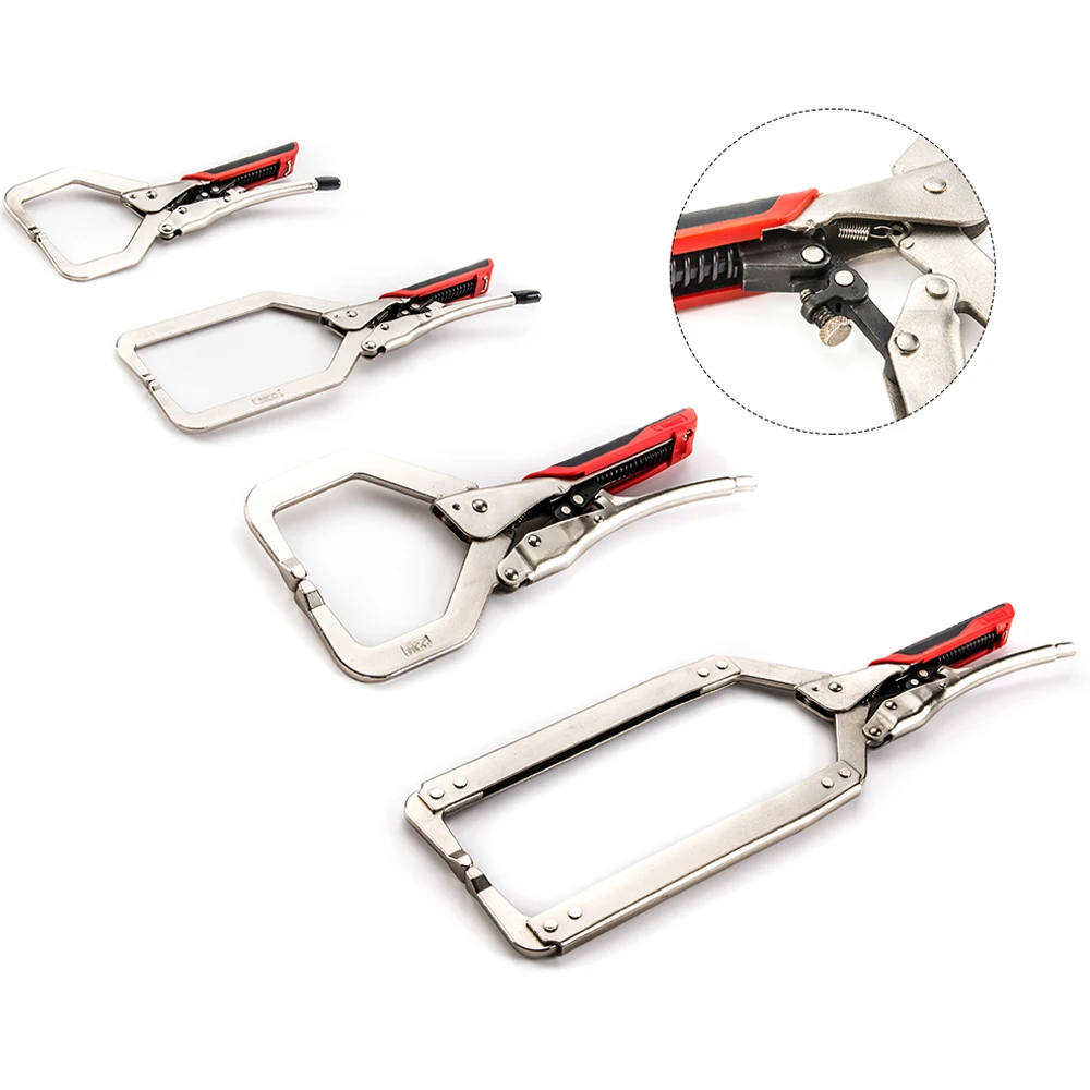 Metal Carpenter Vise Grip Locking Clip Plier C Type Woodworking Welding ...