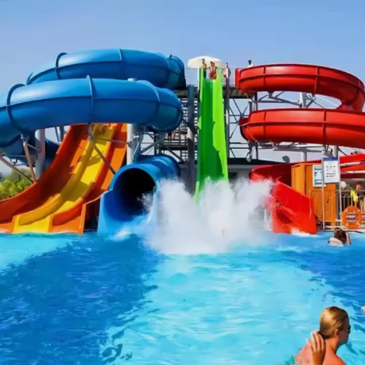 Aqua Play Fiberglass Water Slide Set Swimming Pool Game Design Water ...