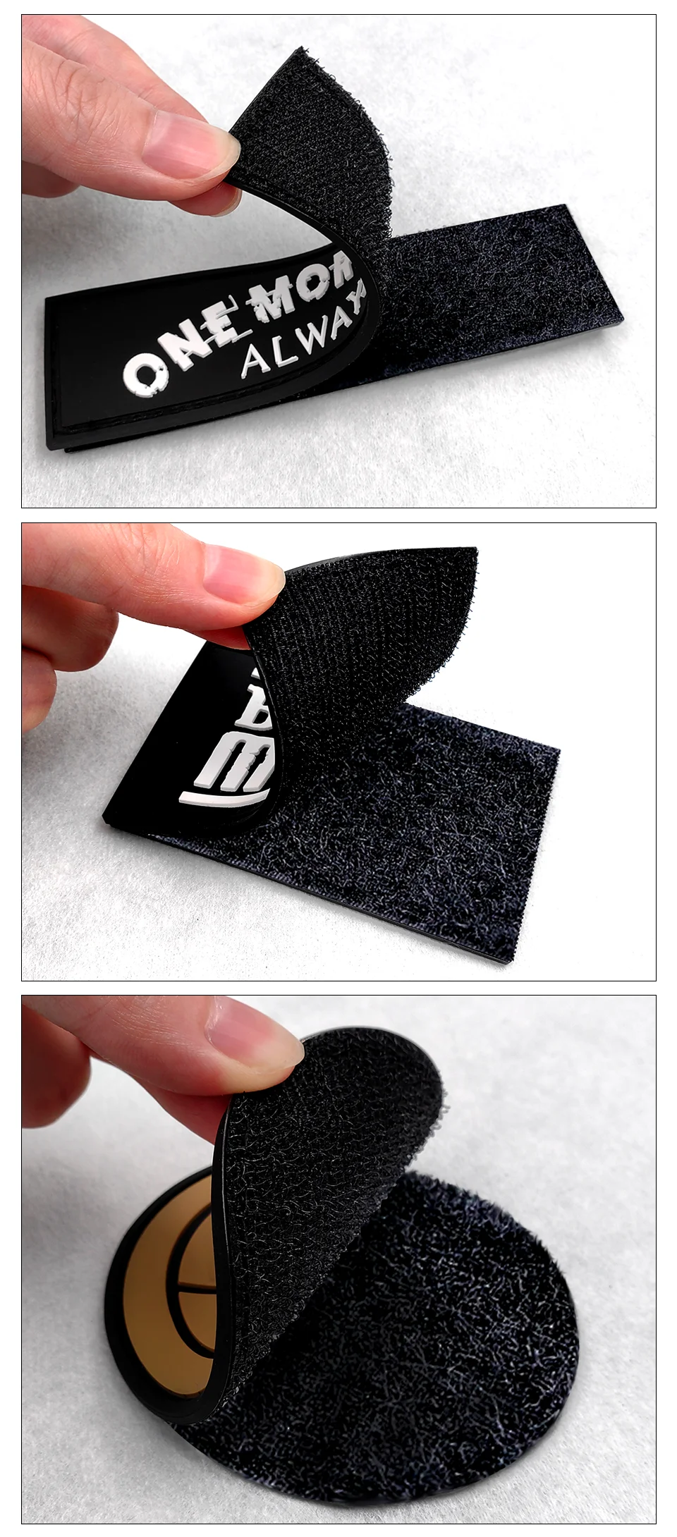 Custom Logo 3D Rubber Patches - Embossed Silicone Appliques