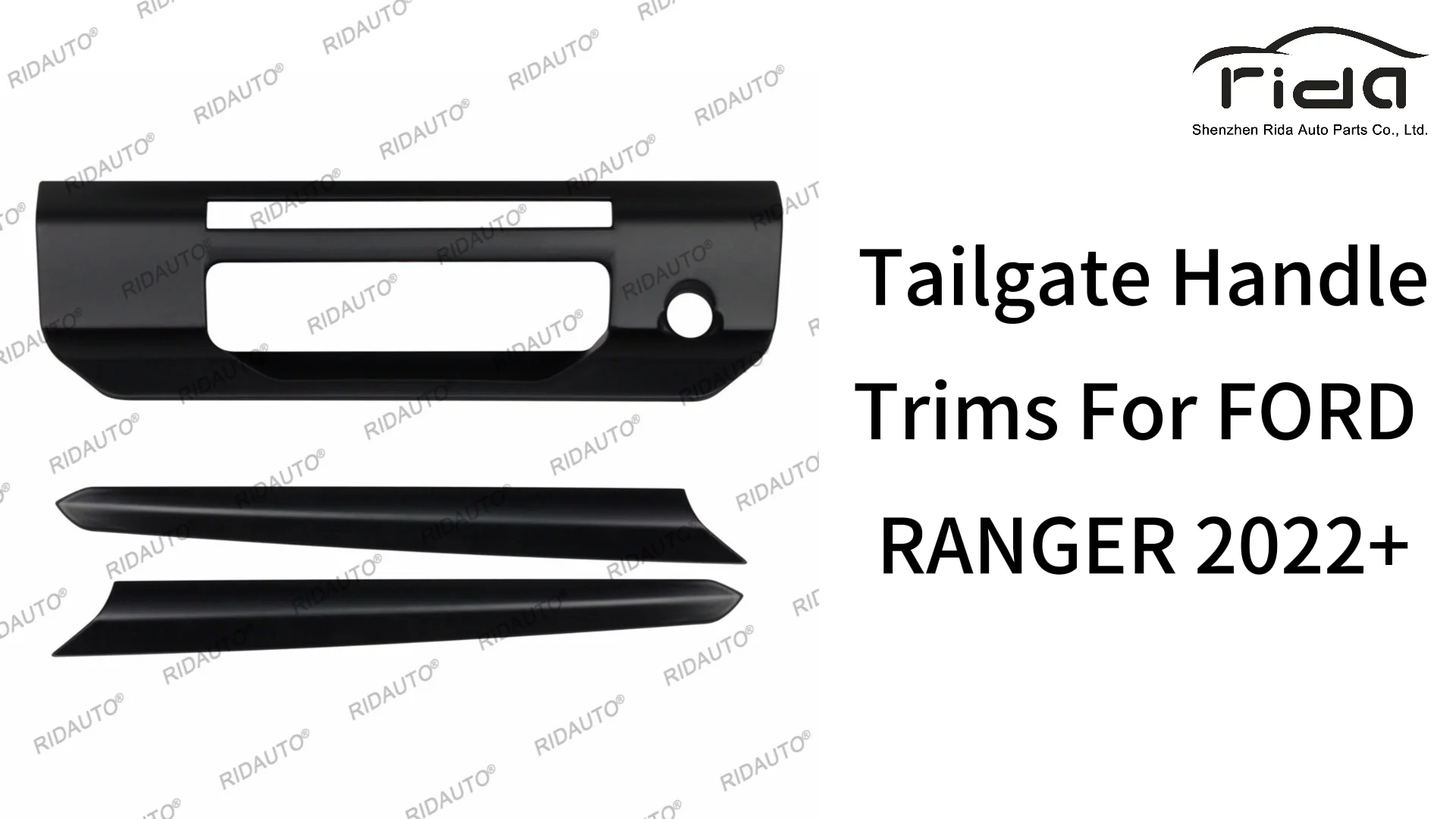 Matte Black Rear Back Tail Gate Door Tailgate Handle Cover Sticker ...
