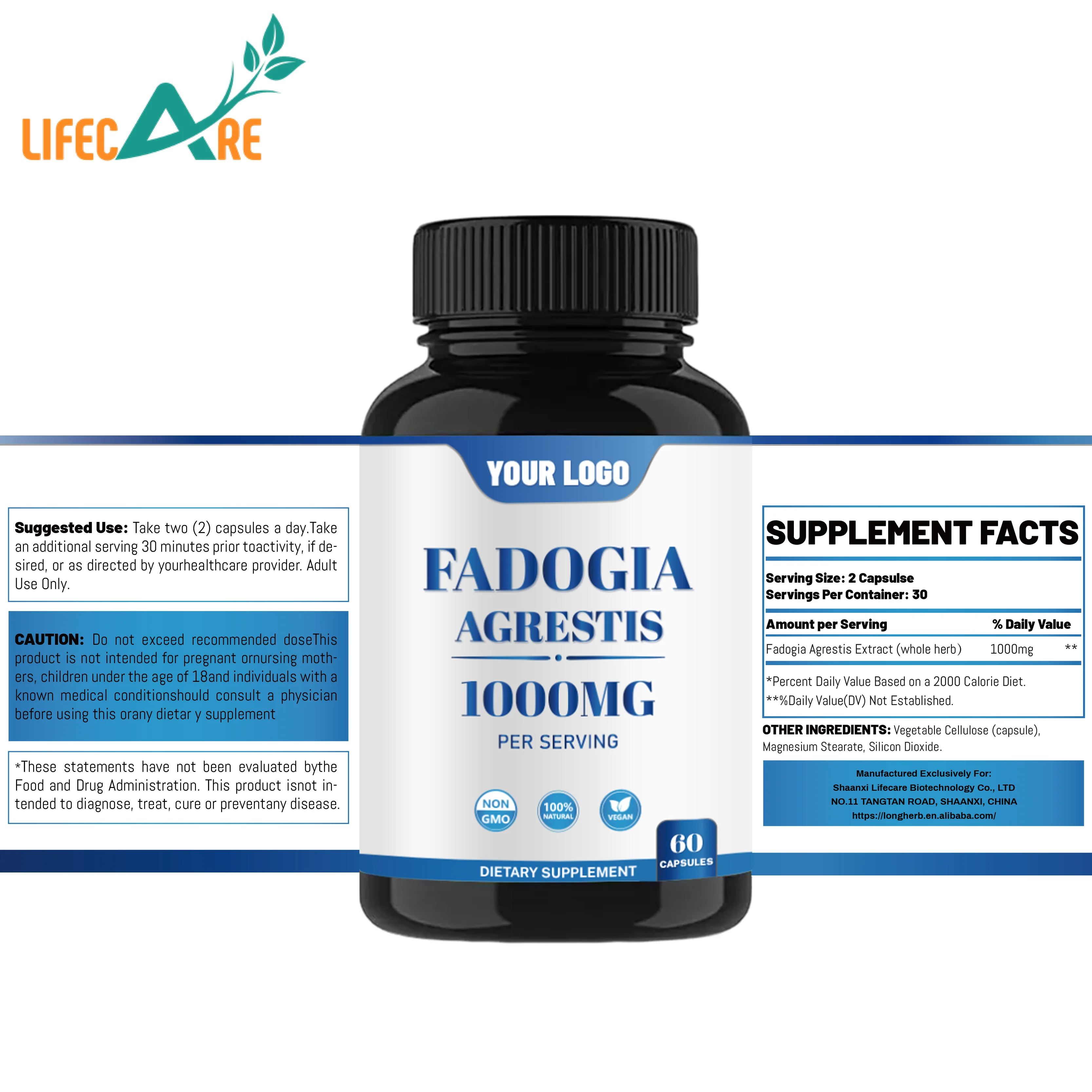 Lifecare Supply High Quality Fadogia Agrestis Extract Powder