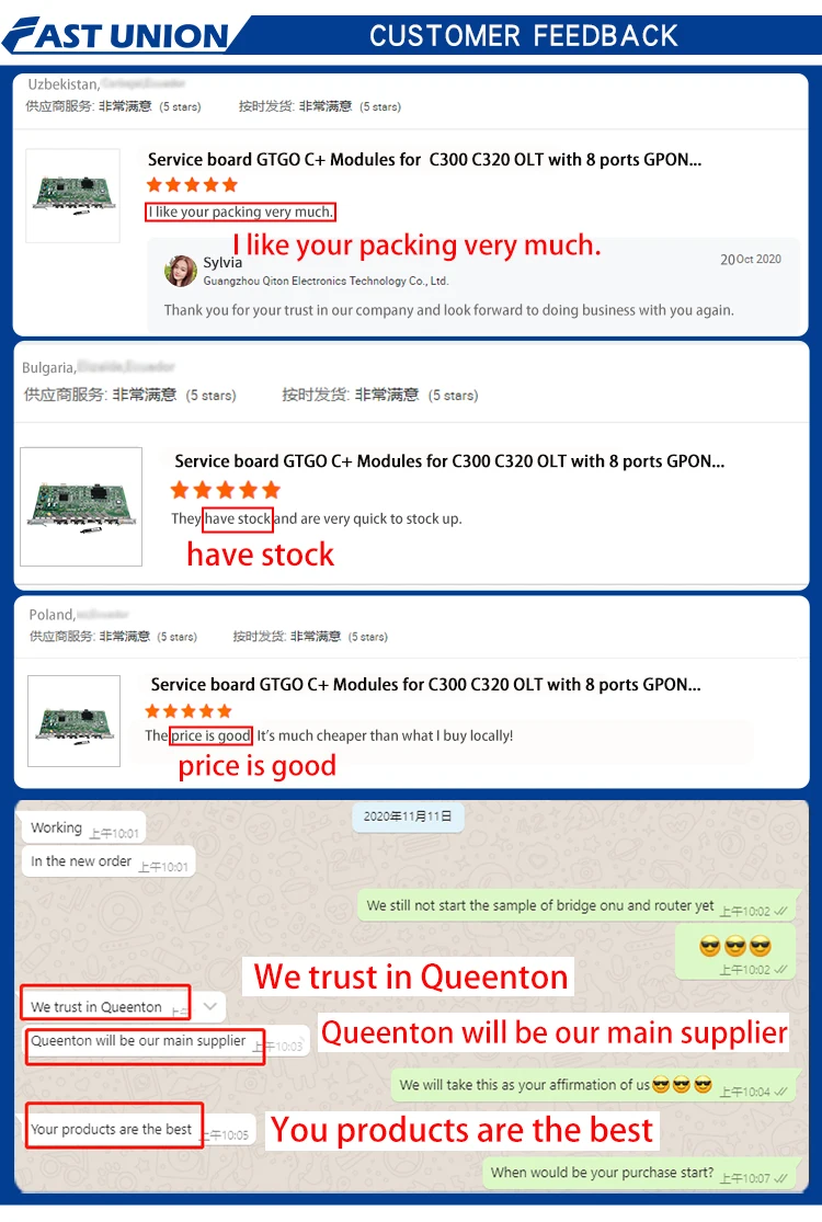 Best GTGO Gpon Olt Zxa10 C320 C300 Original Gtgo Board