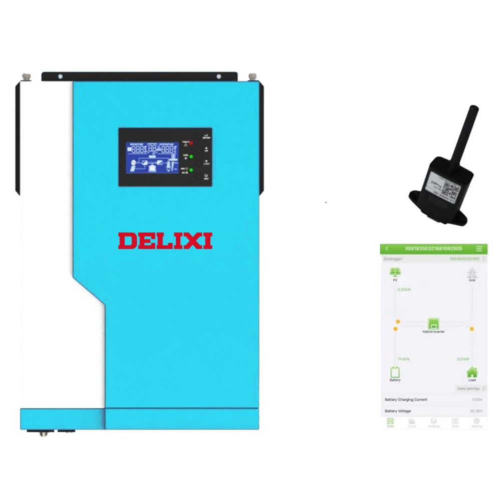 Delixi 24v 48v 5000w Mppt Hybrid Offgrid Power Inverter With Solar ...
