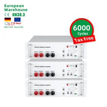 6000cycle Server Rack 48v Lifepo4 Battery 50ah 100ah 300ah 48 V Volt 51 ...