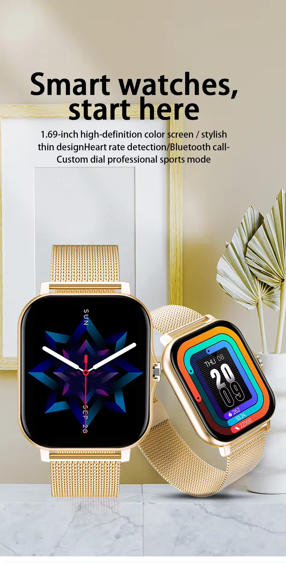 New 2024 Luxury Y13 Smartwatch - Waterproof Fitness Watch for Android ...
