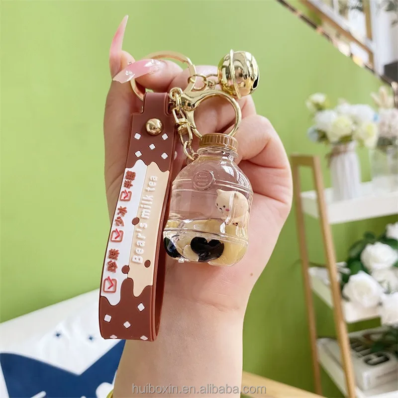 2022 Boba Key Chain - Cute Acrylic Keyring with Bear