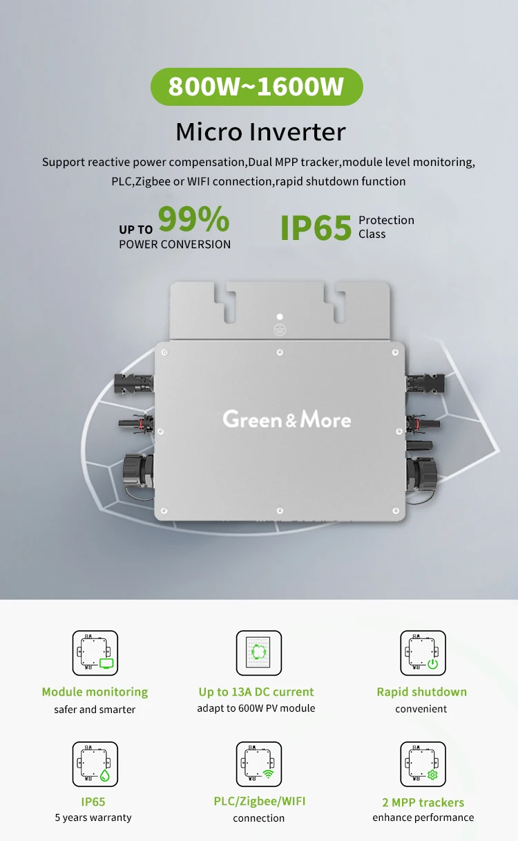 Micro Inverter Solar Panel 1200w 48v Inverter Solar Microinverters Mppt ...