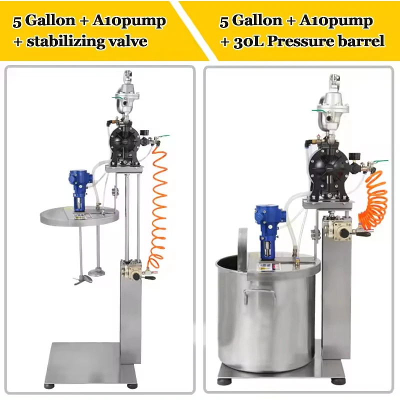2-1000L Stainless Steel air Spray Painted Pressure tank Agitator ...