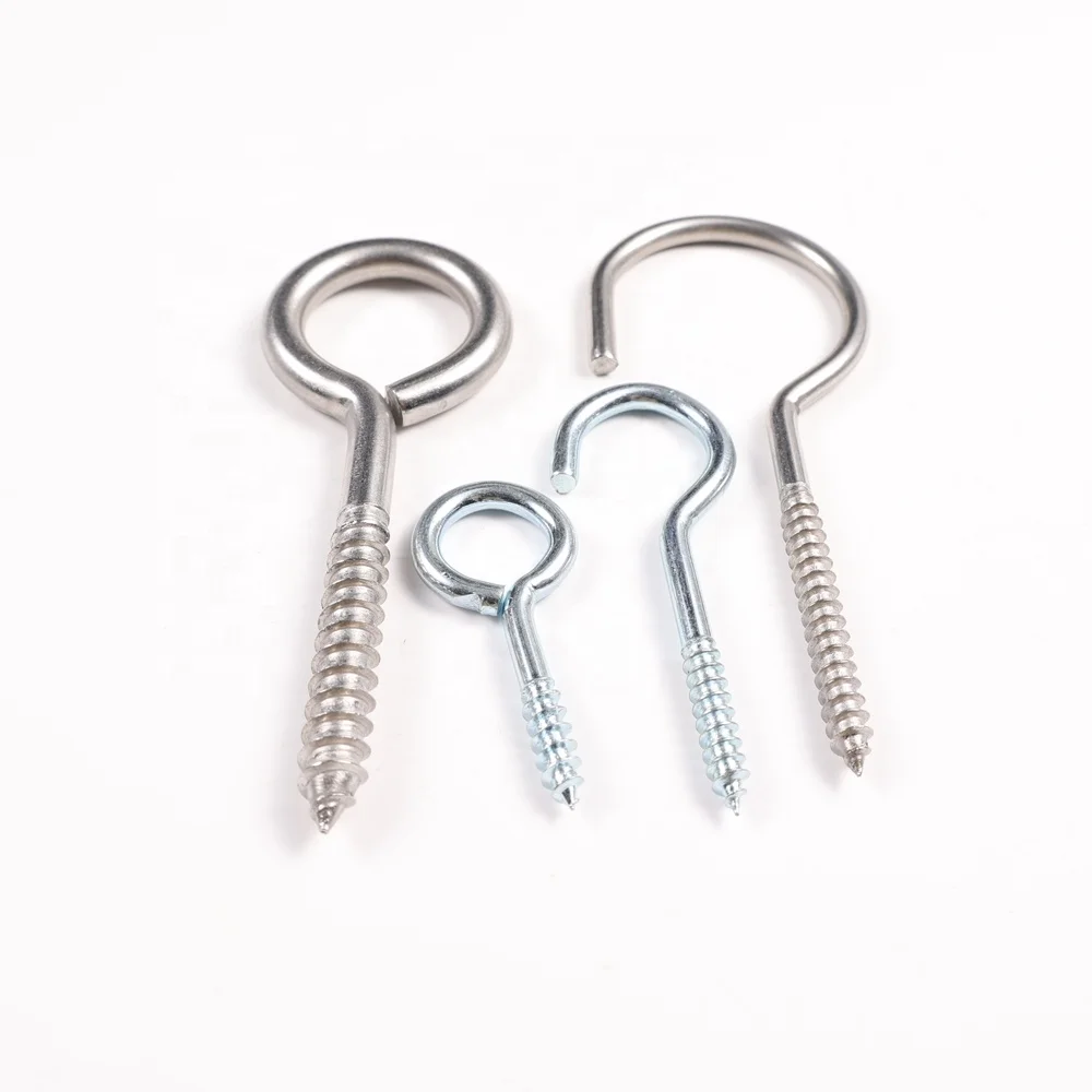 Stainless Steel Heavy Duty Structural Close Eye Hooks Bent Wire Lag ...