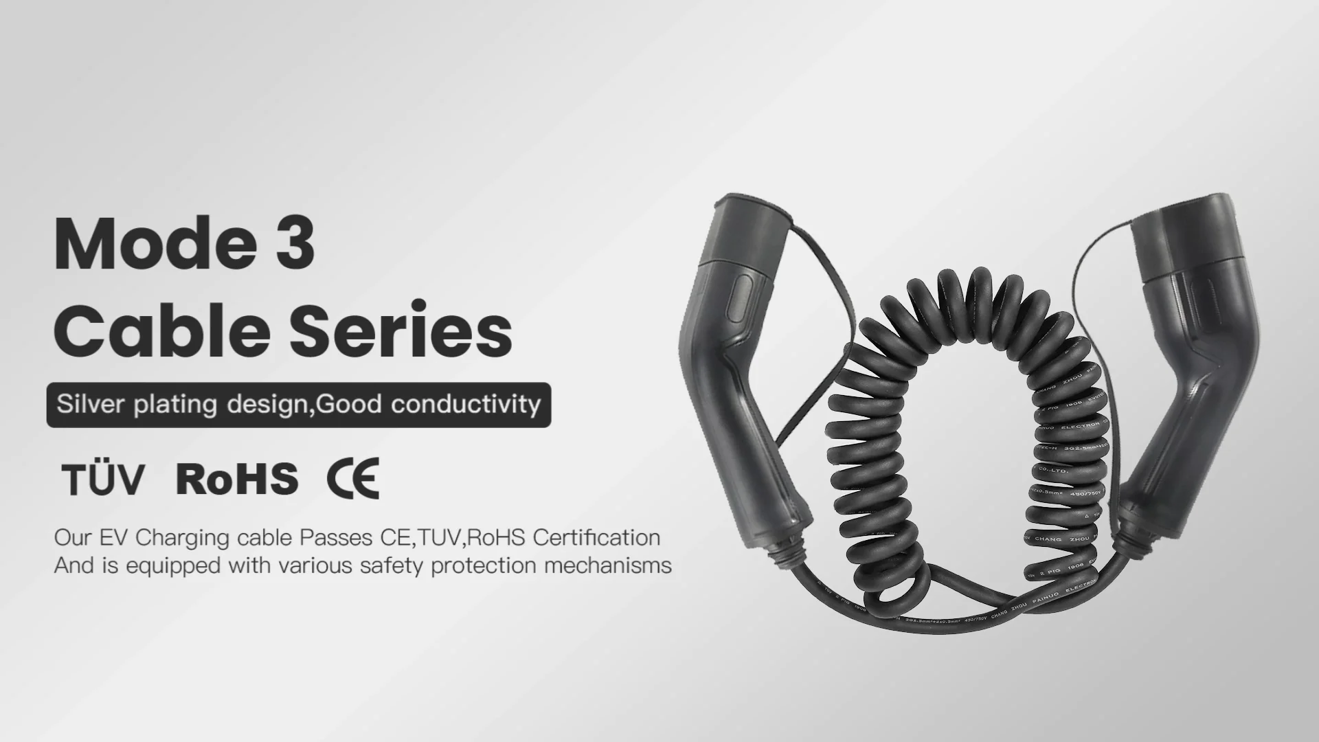 Evse Spiral Connector Ac Mode3 Ev Charging Plug Type2 To Type2 Iec ...