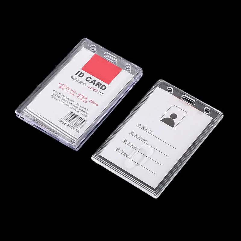 Transparent Acrylic Id Card Holder High Quality Clear Name Badge Holder ...