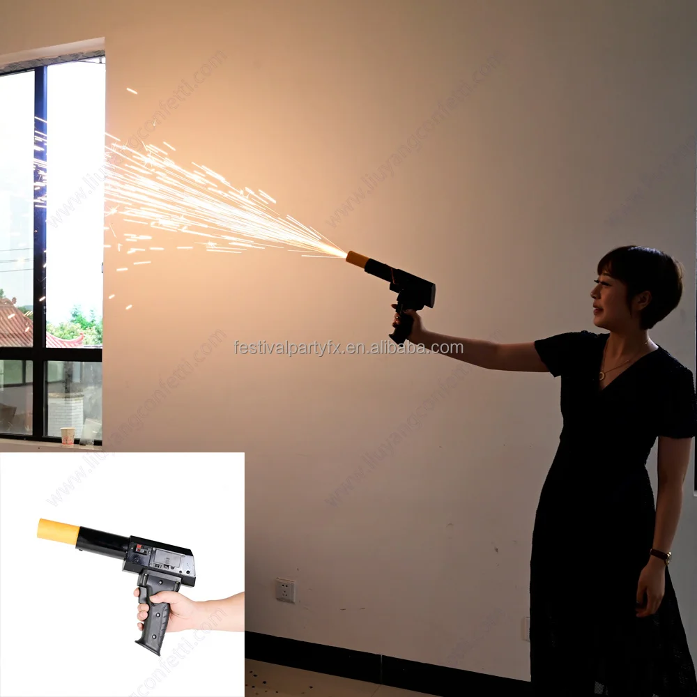 Indoor Pyrotechnic Stage Fountain Fireworks Gun - Handheld Shooter Cold ...