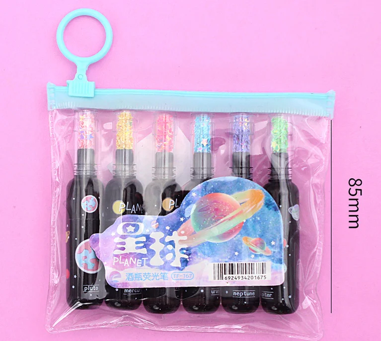 Red Wine Bottle Carton Style Sequins Highlighter Marker Mini ...