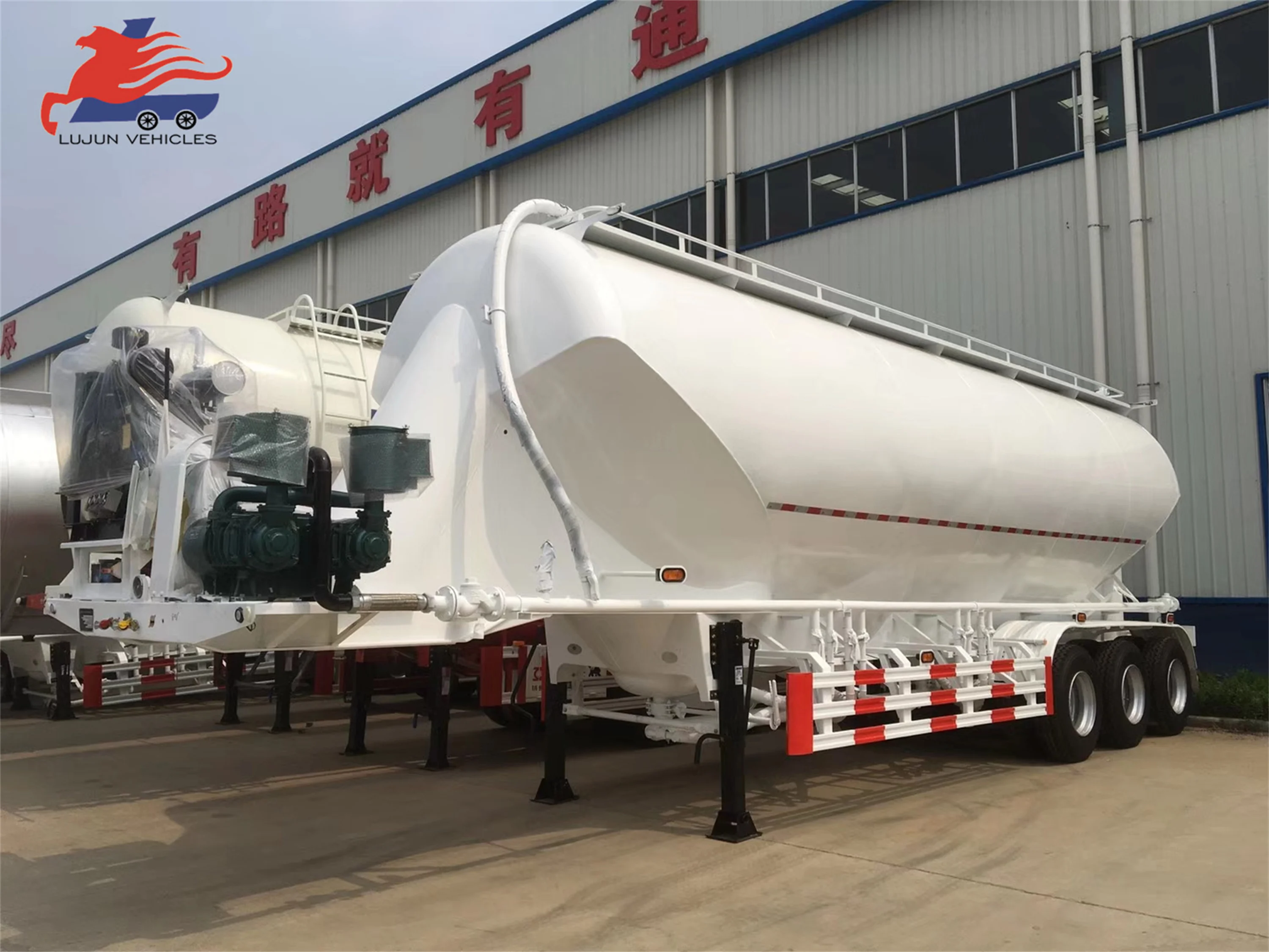 3 Axles 60cbm Cement Tanker Trailer Bulk Cement Tank Trailers Dry Bulk ...