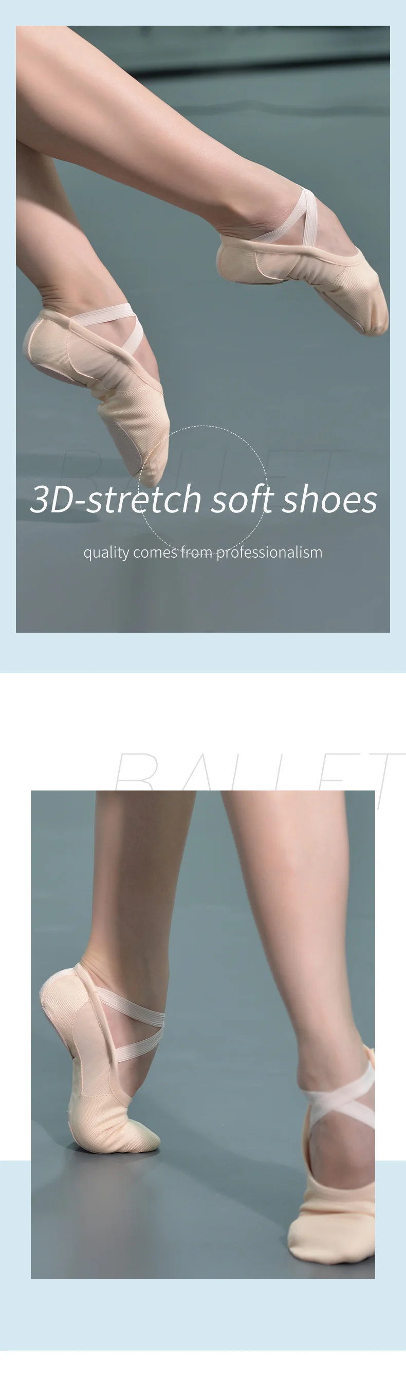 Custom Dance Supplies Ballet Shoes Splice Mesh Breathable Wear As ...