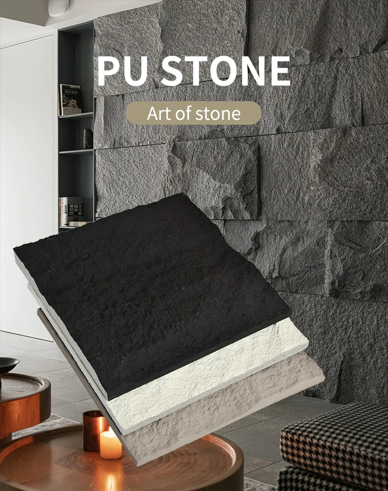 Outdoor Waterproof Pu Culture Stone 3d Decoration Pu Stone Wall Panel ...