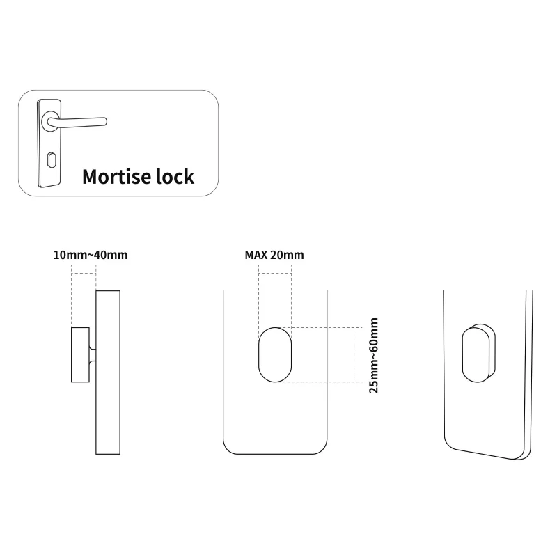 Tuya Retrofit Smart Home Lock with Wireless Keypad Blue-tooth ...