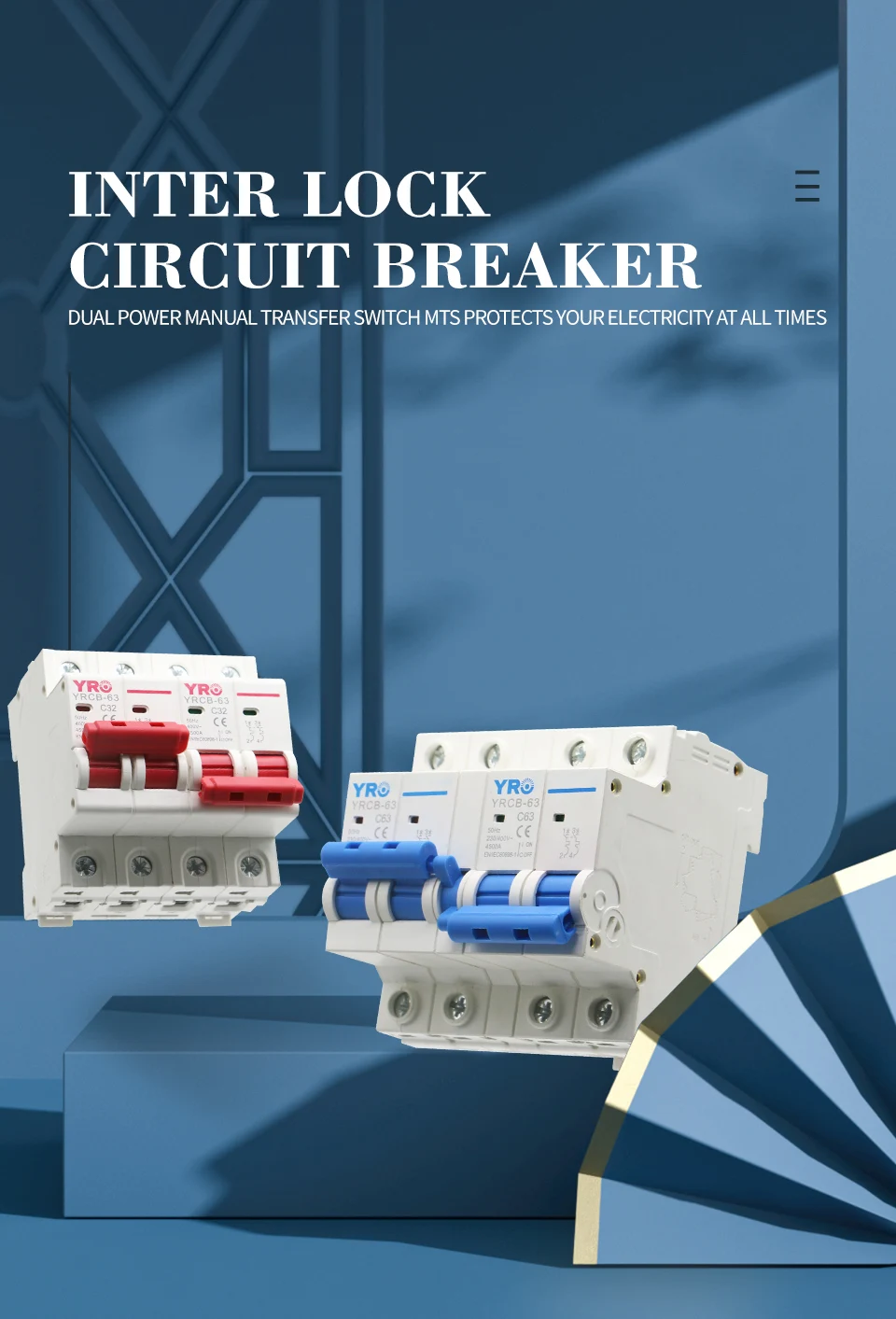 High Quality 4P+4P Interlock Circuit Breaker Manual Transfer Mini MTS ...