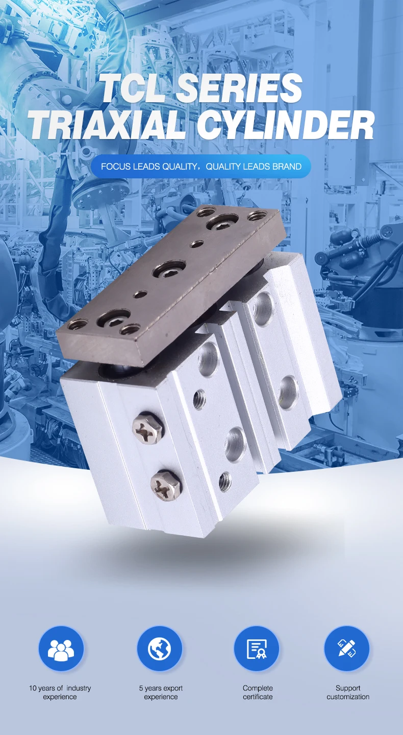 Tcl Series Model Tri-rod Cylinder Implement Jis Standards Tcl40x10/20 ...