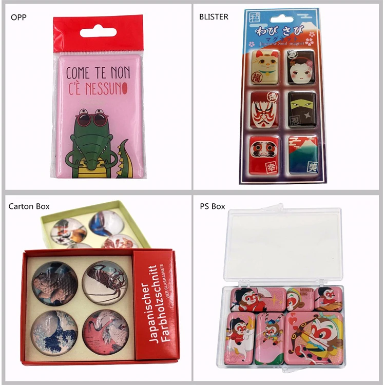 Promotional Custom Souvenir Fridge Magnet Round Glass Refrigerator ...