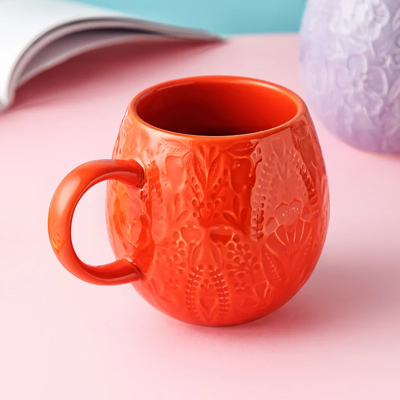 Retro Tea Cup Personalized Relief Ceramic Coffee Mug| Alibaba.com