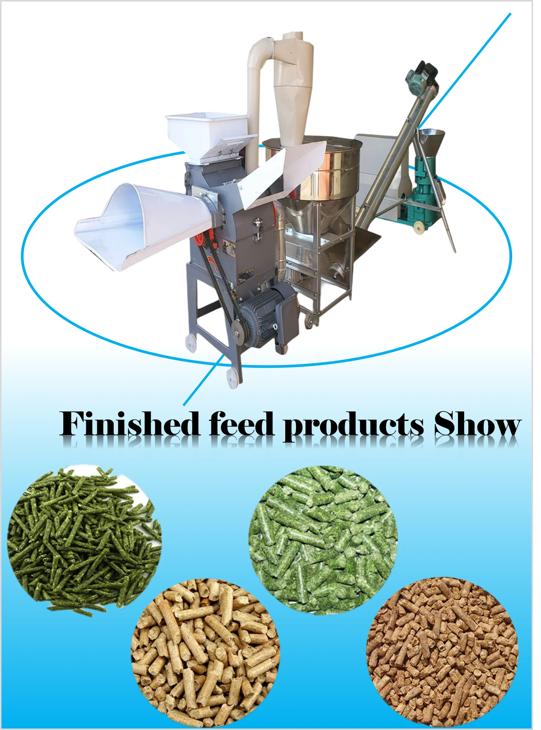 High Efficiency Cattle Feed Production Line - 300-500kg/h