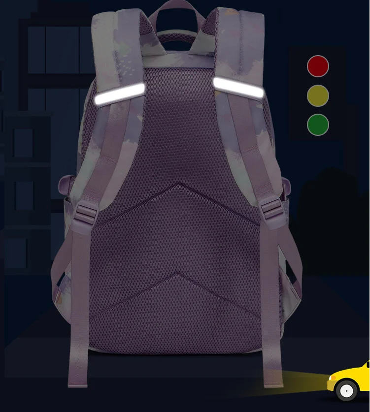 Cross-border New Three-piece Backpack Girl Color Printing Student ...