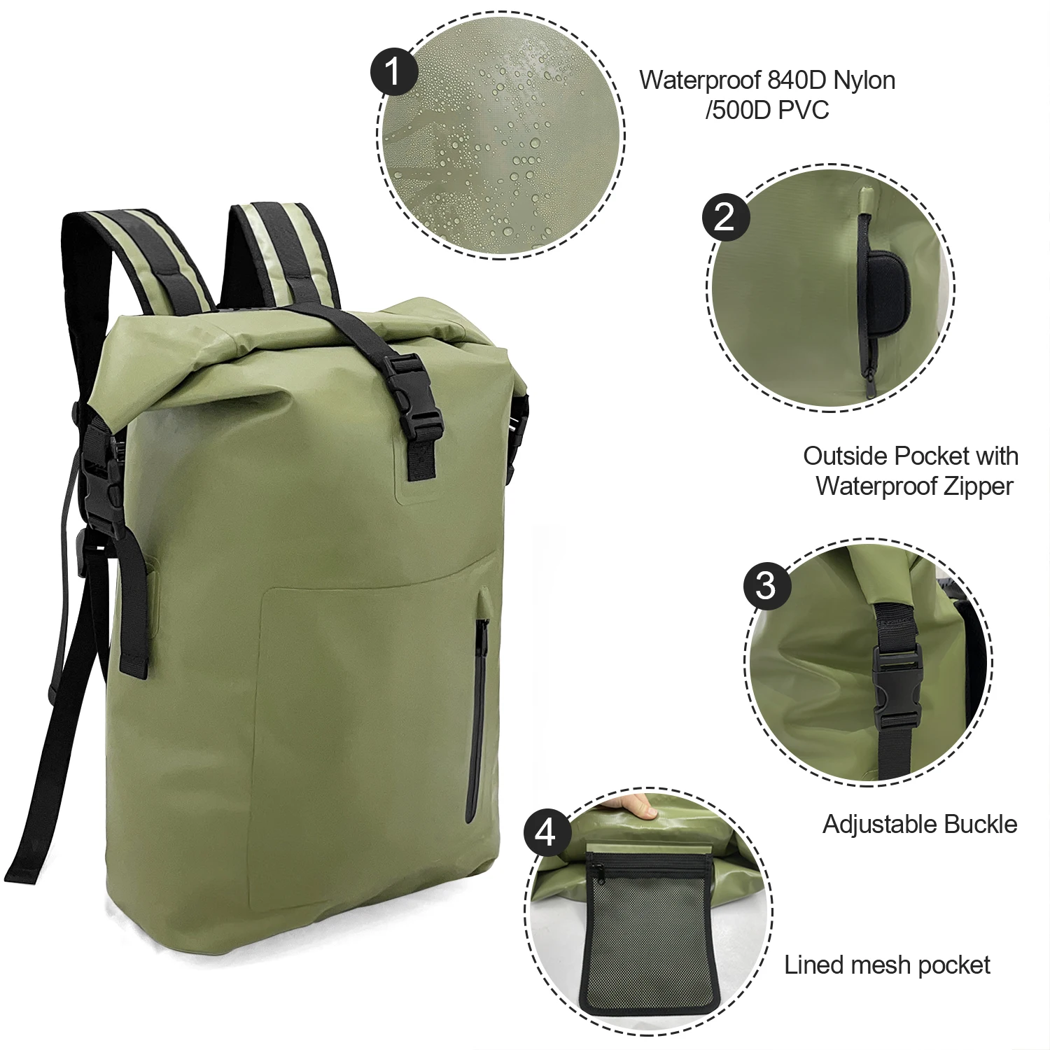 Manufacturer Customized Men Women PVC Tarpaulin Durable Outdoor Hiking ...