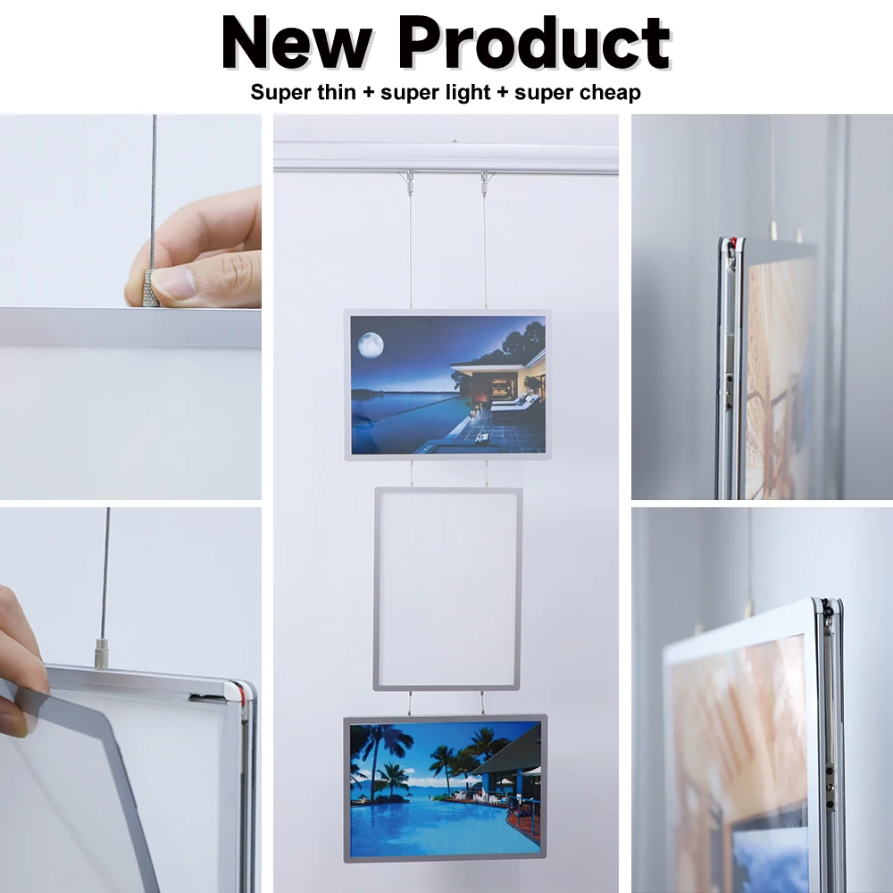 A3 Crystal Led Frames Illuminated Light Box Hanging Real Estate Agent Window Display - Buy A4 ...