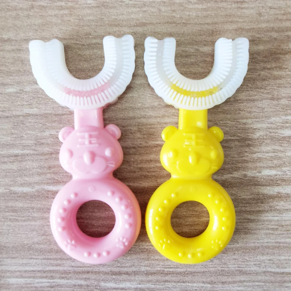 Eco Friendly Private U Shape 360 Soft Silicon Baby Toothbrush For Kids ...