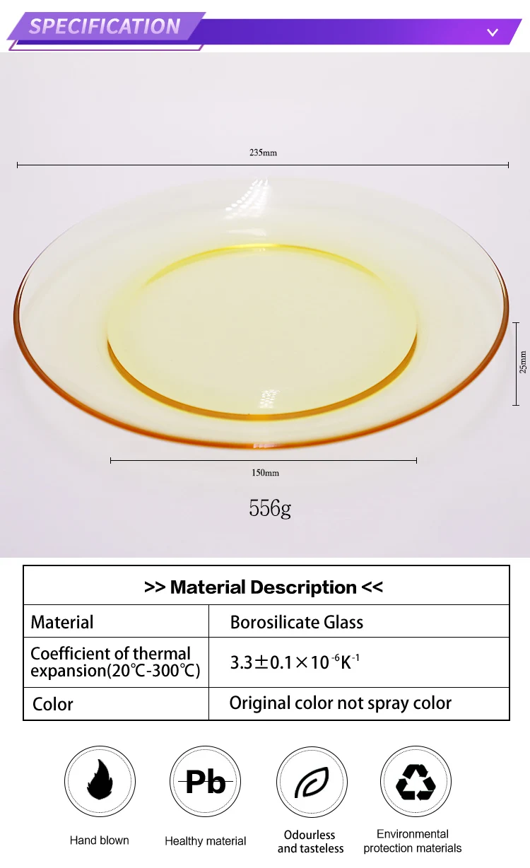 High Quality Plates Sets Dinnerware - Transparent Glass