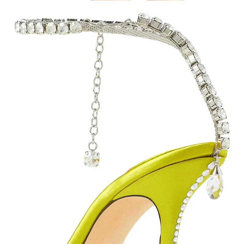 Rhinestone Sandals Summer New Sexy High Heels Candy Color Rhinestone ...