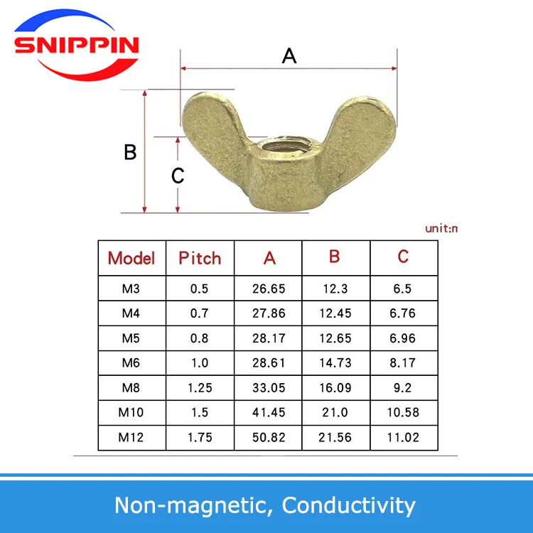 M3 M4 M5 M6 M8 M10 M12 M14 M16 M18 M20 Brass Wing Nuts Copper Butterfly ...
