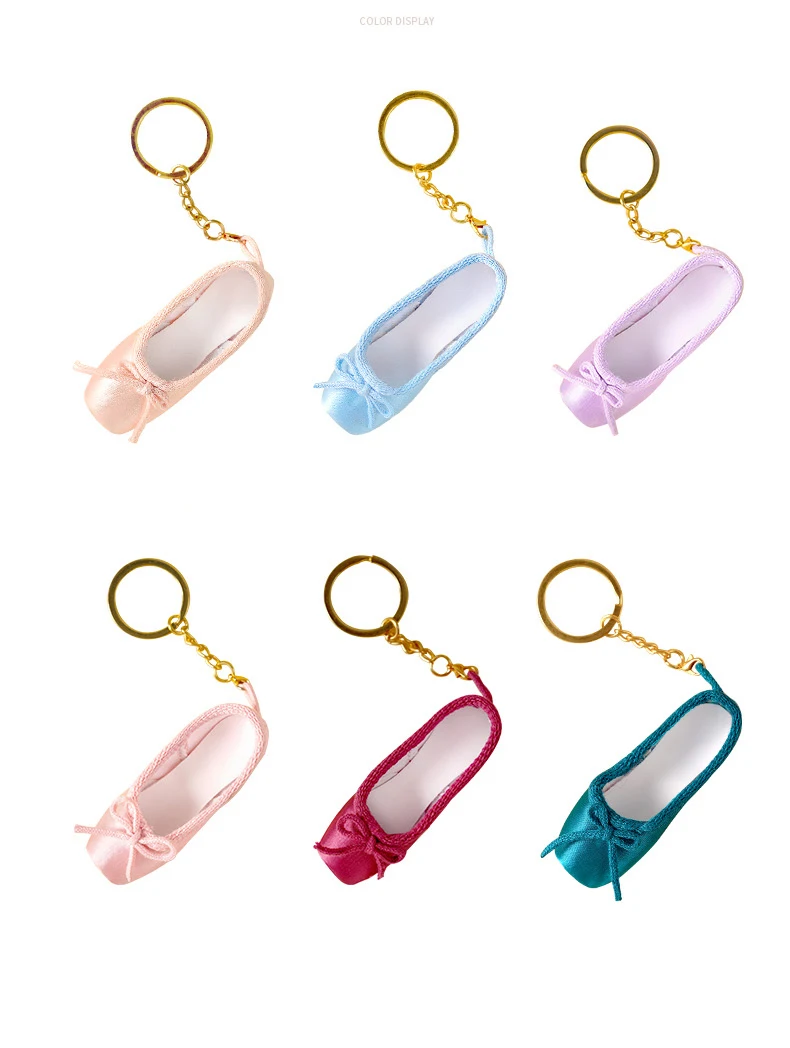 Mini Satin Pointe Shoes Keyring - Cute Ballet Accessories