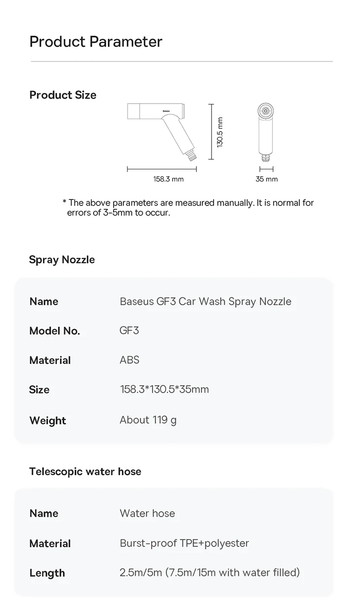 GF3 Car Wash Water Gun - Efficient Cleaning Solutions