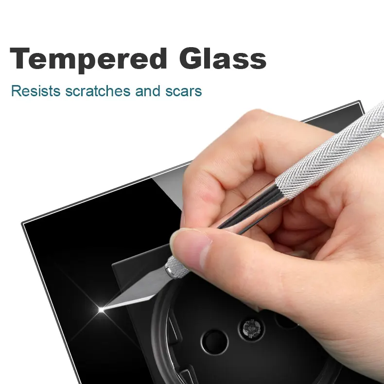 NOVSKI Tempered Glass Wall Sockets - Reliable & Stylish