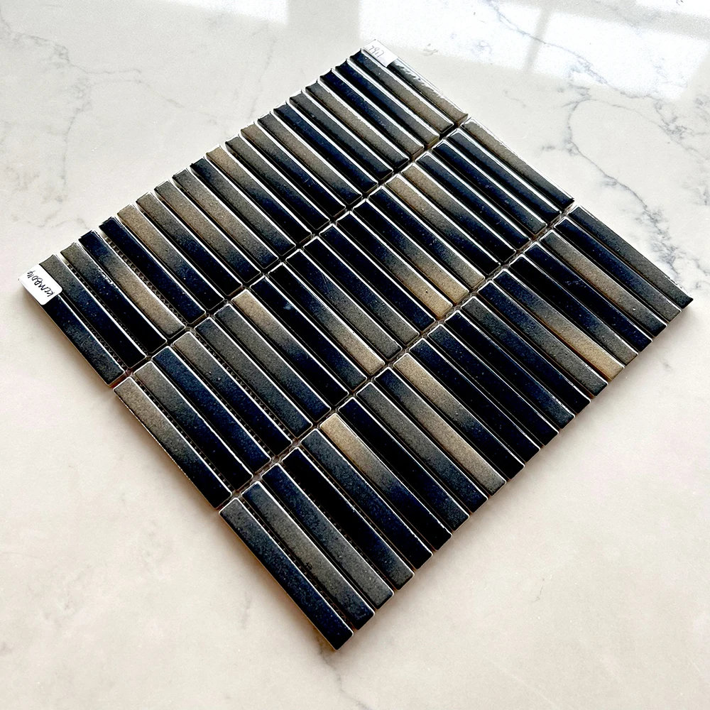 Kitchen Backsplash Gradient Long Strip Porcelain Mosaic Tiles - Buy ...