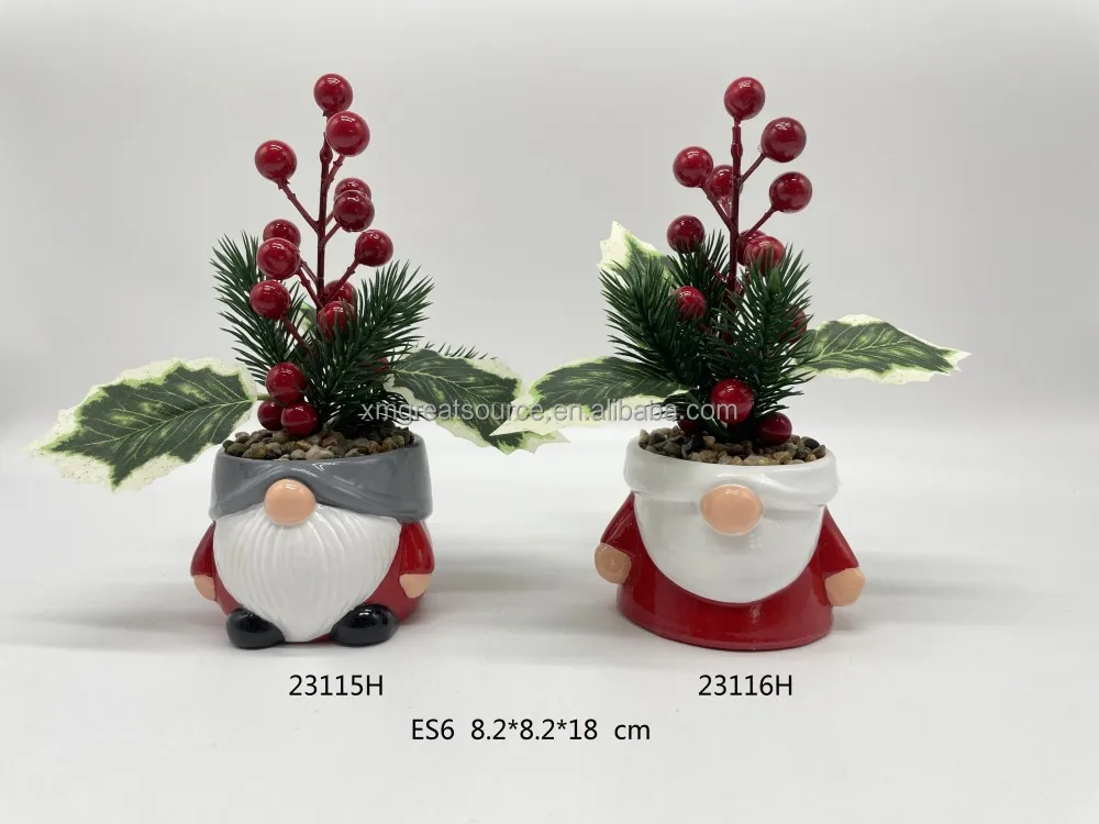 Cheap Christmas Pots Crafts Ceramic Santa Claus Flower Pot| Alibaba.com