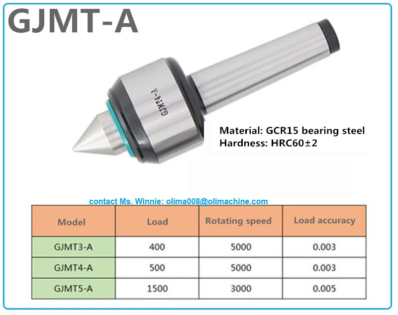 Light-duty Live Center MT3 MT4 MT5 High-precision High Speed Extended ...