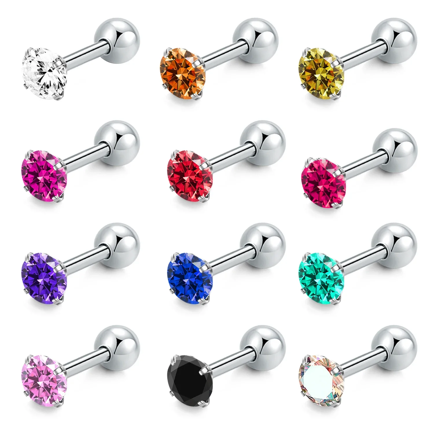 18g Ear Piercings Helix Tragus Mens Womens Stud Earrings Cartilage ...