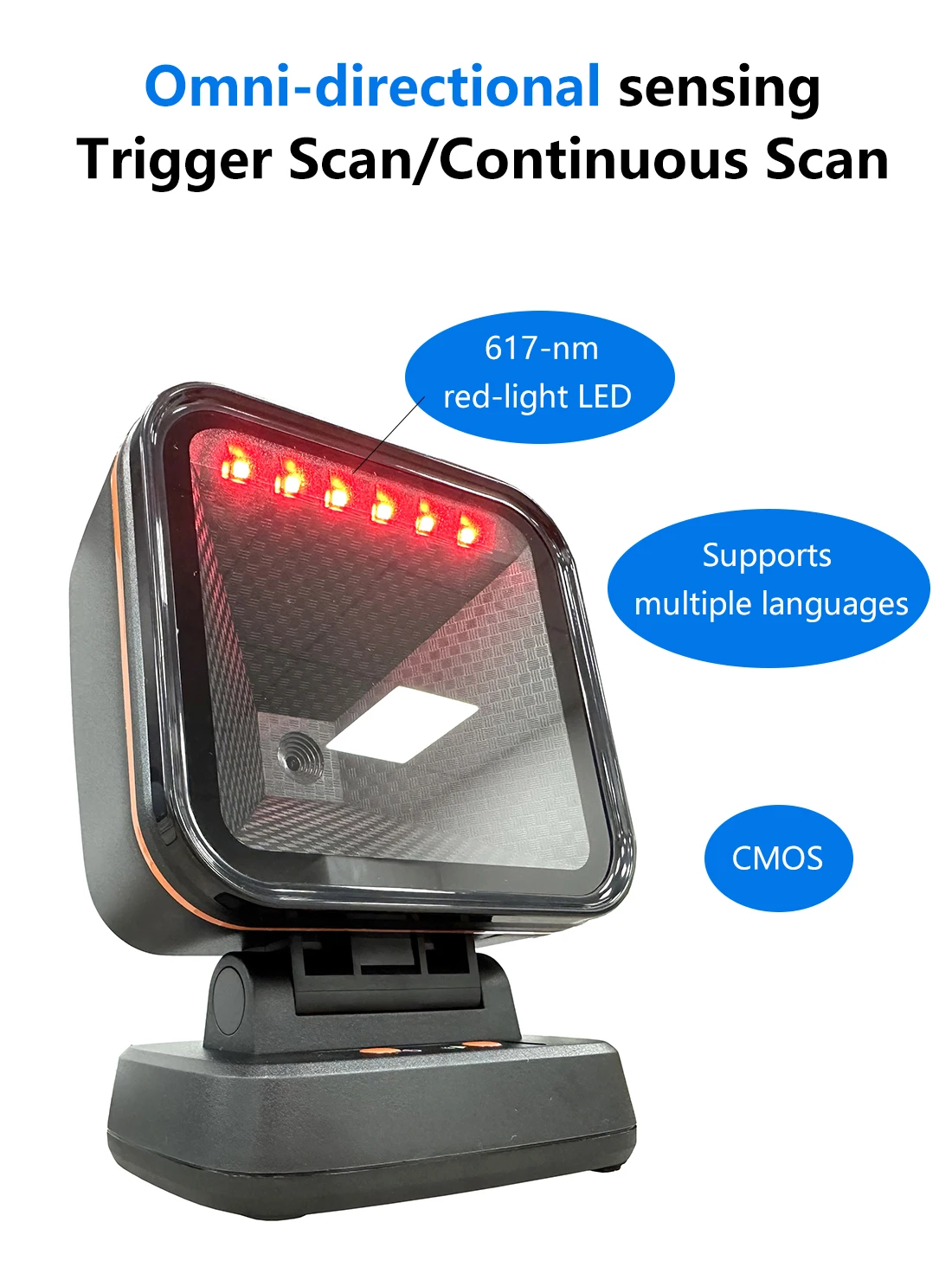 2d Barcode Fixed Platform Scanner Desktop Wired Usb 1d 2d Bar Qr Code ...