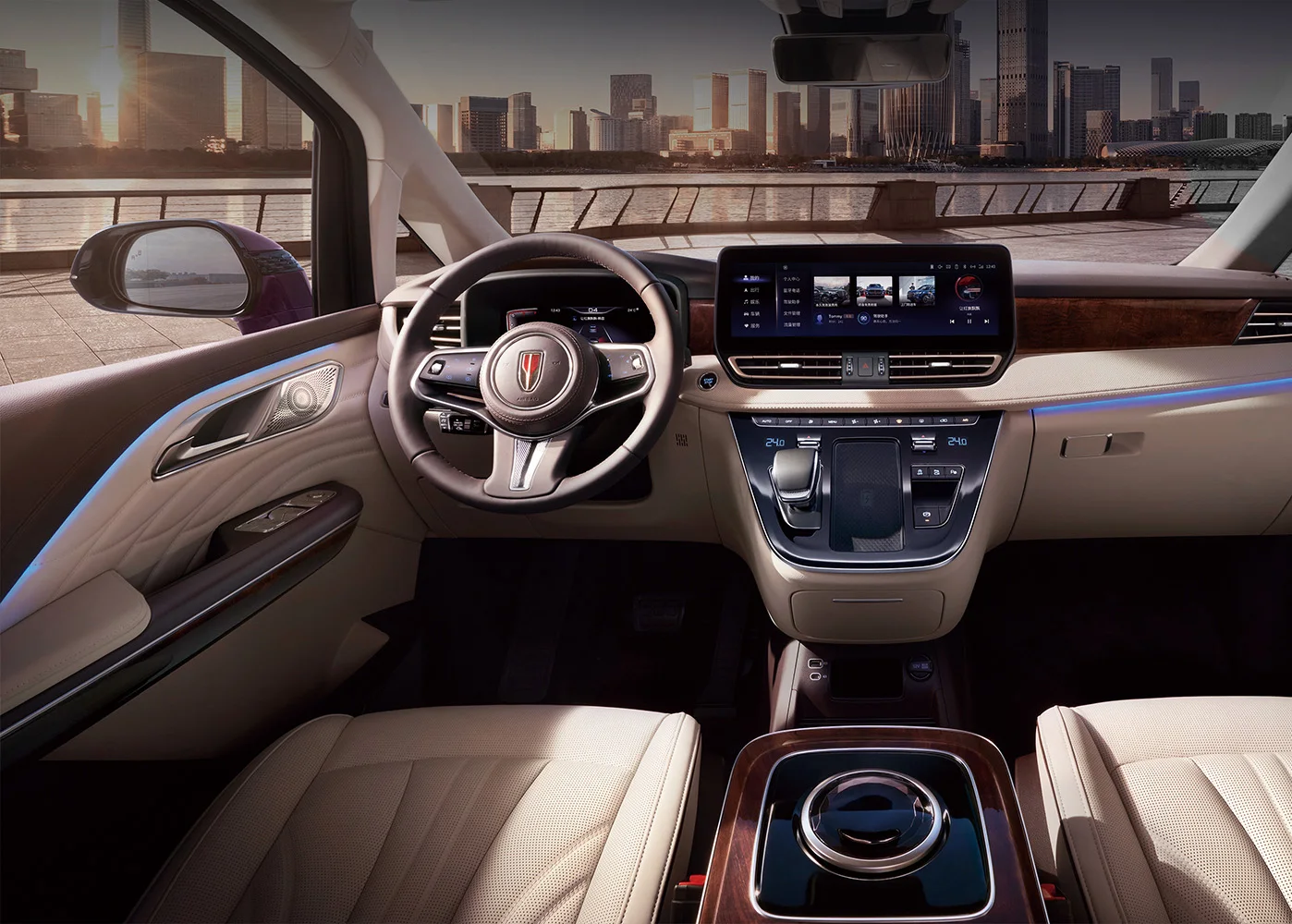 Hongqi Hq9 2.0t 48v New Energy Vehicle And Light Fuel Cell System Middle Mpv Cars For Business ...