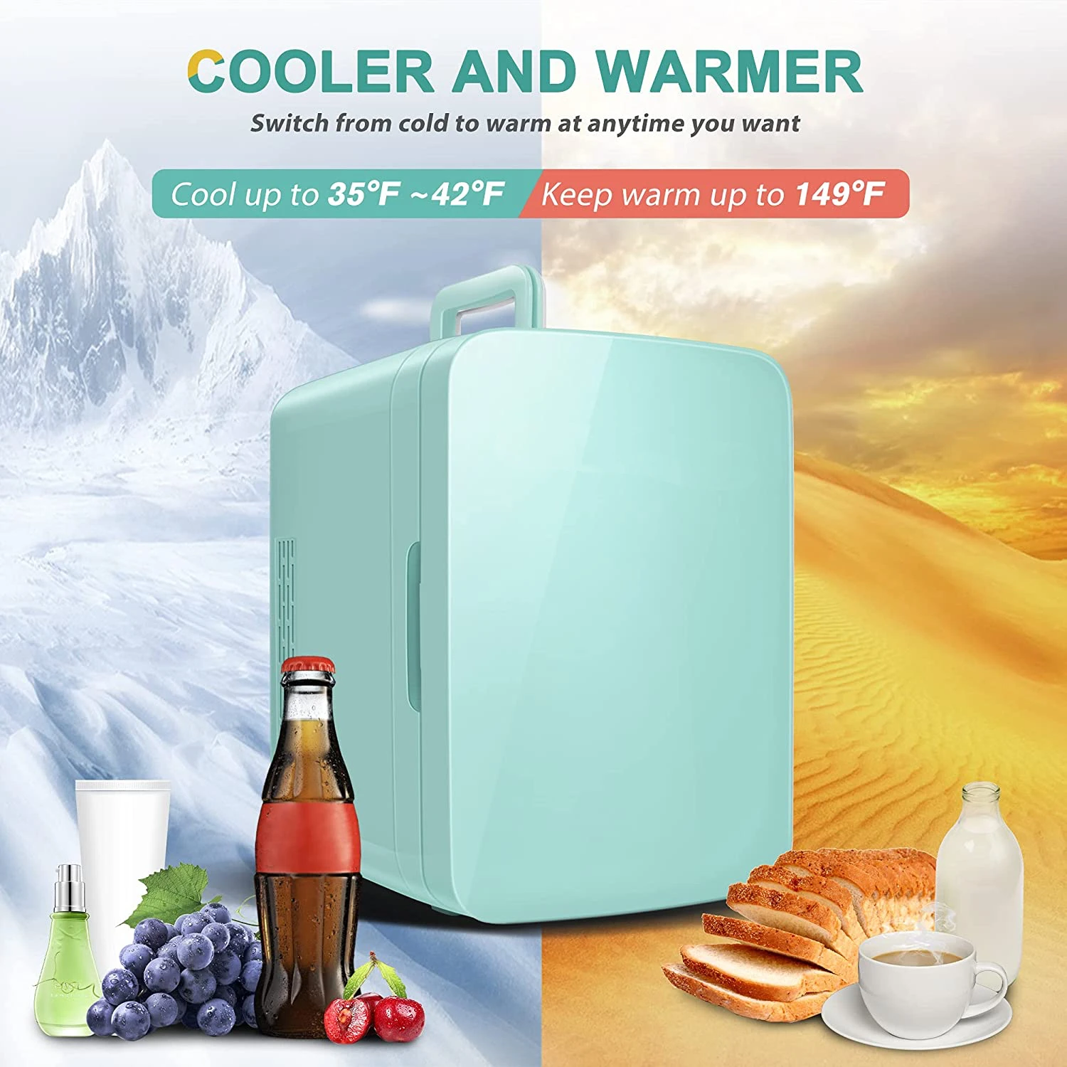 Portable 15l Can Mini Fridge Portable Thermoelectric Cooler And Warmer ...