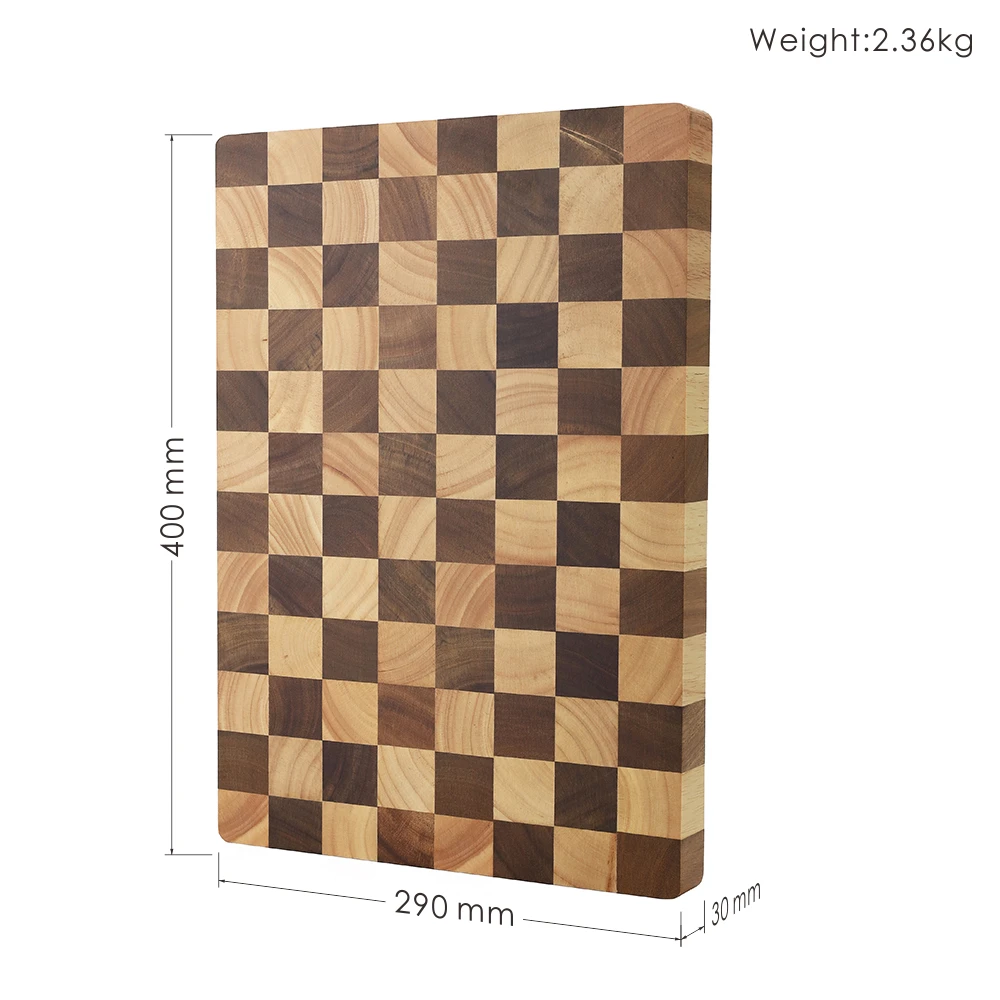 Acacia Wood Cheese Grid End Grain Cutting Chopping Server Block Board ...